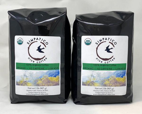 Simpatico Organic Low Acid Half-Caff Coffee – Simpatico Coffee