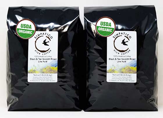 Simpatico Organic Low Acid: Black & Tan Smooth Roast – Simpatico Coffee