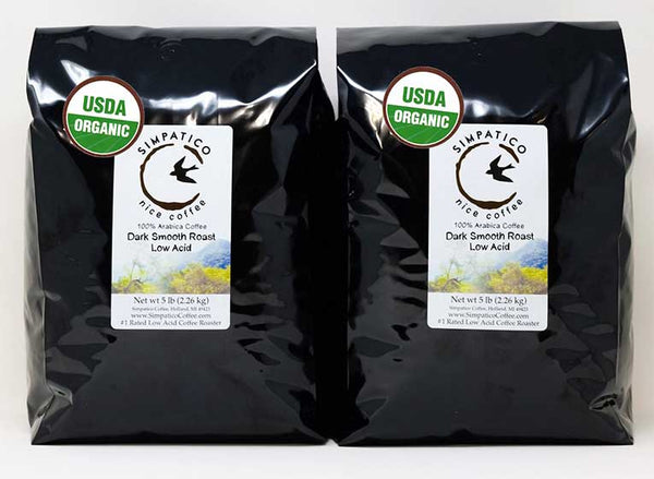 Simpatico Organic Low Acid Dark Smooth Roast – Simpatico Coffee