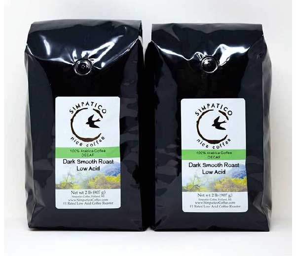 Simpatico Low Acid Decaf: Dark Smooth Roast – Simpatico Coffee